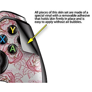 WraptorSkinz Decal Style Vinyl Skin Wrap compatible with XBOX One Original Wireless Controller Flowers Pattern Roses 13