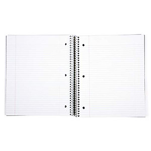 Mintra Office Durable Spiral Notebooks, 5 Subject, (Salmon, College Ruled 1pk), 200 Sheets, 5 Poly Pockets, Moisture Resistant Cover, School, Office, Business, Professional