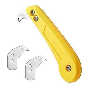 LitKiwi Carbide Scoring Cutter Knife & 2PCS Blades,for Fiberboard Laminate Vinyl Flooring Cutting,& Linoleum,Plexiglass,Acrylic,Plastic,Styrene and Soft Tile Sheets Scoring Cutting