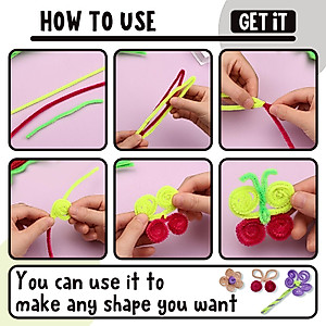 150 Pieces Black Pipe Cleaners for Hair, Pipe Cleaners Chenille Stem, Craft Pipe Cleaners, Art Pipe Cleaners, Fuzzy Sticks for Creative Home Arts and Crafts Project Decoration Supplies