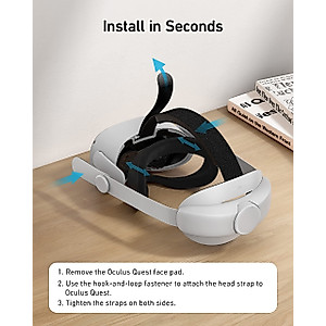 Anker Head Starp Compatible with Oculus Quest 2, Easily Switch Between Virtual and Reality, Adjustable Size for Using