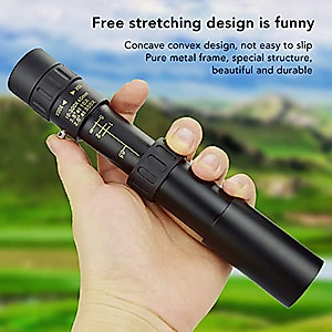 10X to 300X Zoom Telephoto Lens, Mobile Phone Monocular Telescope, Prism Stretchable Telescope with Tripod, Phone Holder, Bag, Lanyard for Hunting Traveling Concert