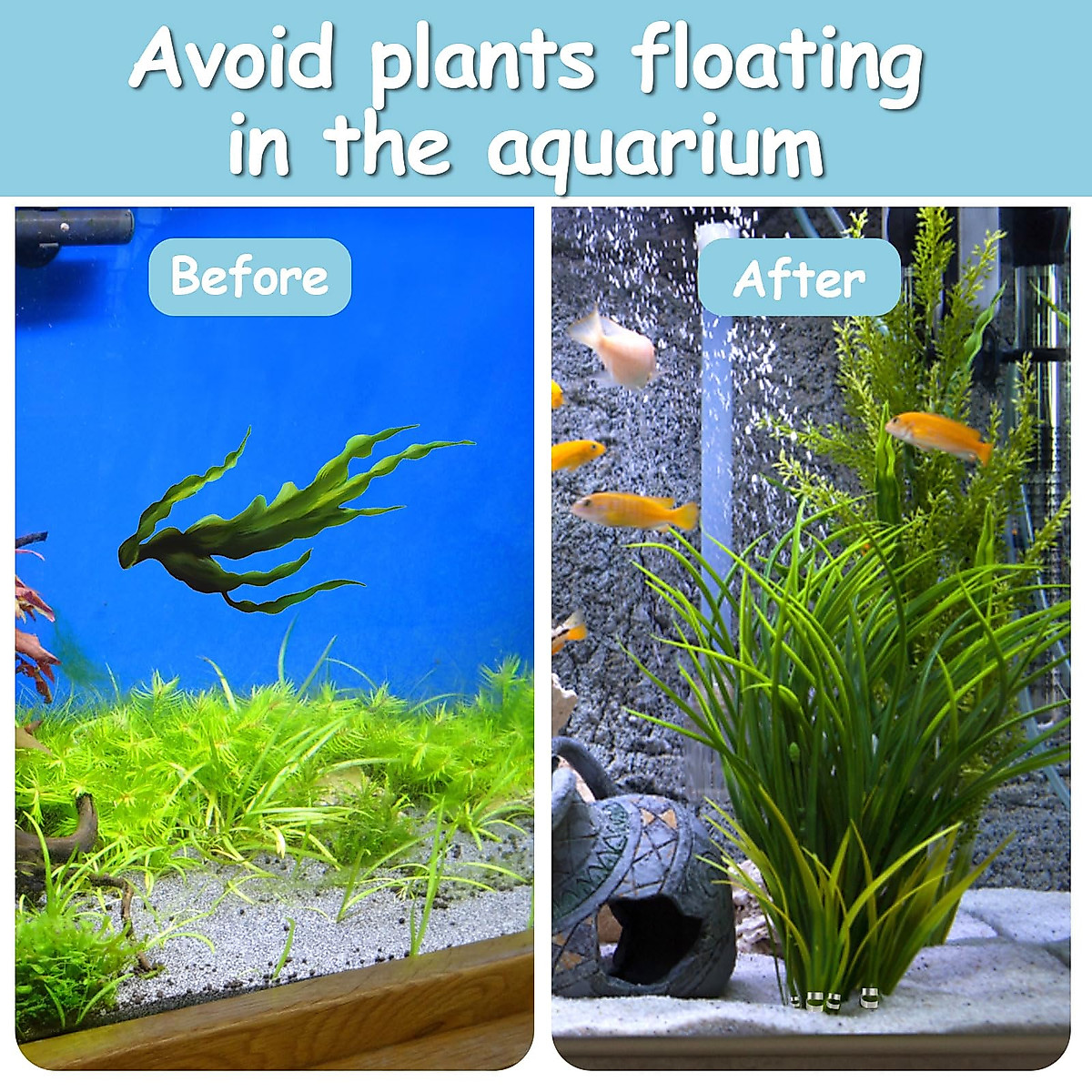 XIHIRCD 15pcs Aquarium Plant Weights, Bendable Fish Tank Plant Weights Metal Aquarium Plant Over Weight Anchors Cuttable Aquatic Plant Anchors for Ponds Aquarium Prevent Plants Floating