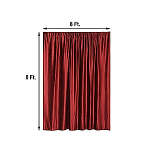 BalsaCircle 8 feet x 8 feet Wine Velvet Backdrop Curtain - Wedding Ceremony Reception Home Party Events Photo Booth Home Decorations