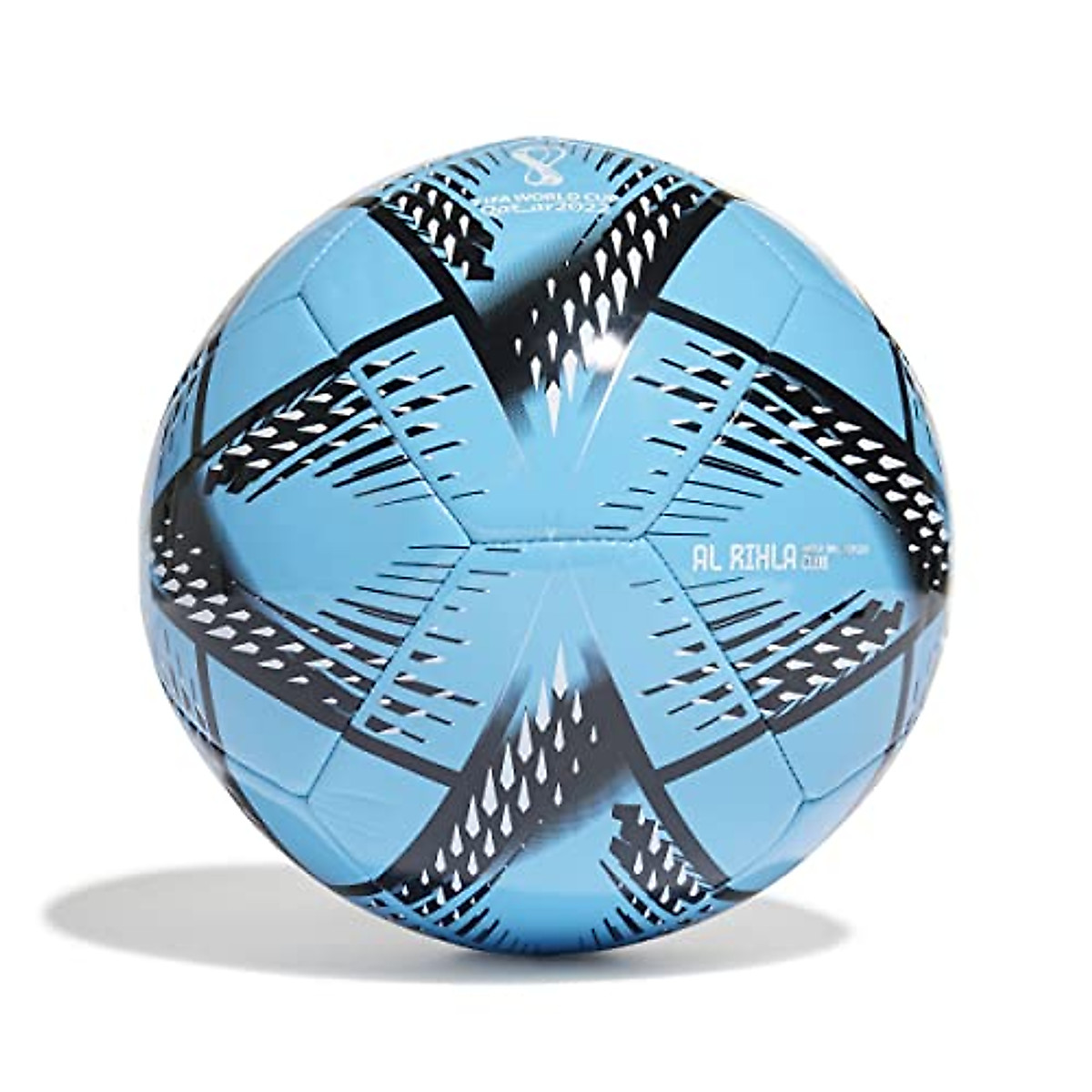 adidas unisex-adult FIFA World Cup Qatar 2022 Al Rihla Club Soccer Ball, Pantone/Black/White, 5