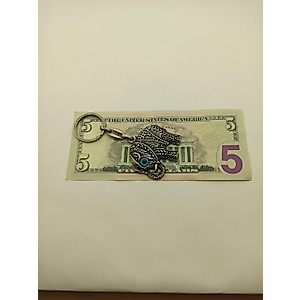 Dual Pack Oriental Lucky Elephant Charm With Evil Eye Metal Oxide Color Key Chain Keyring