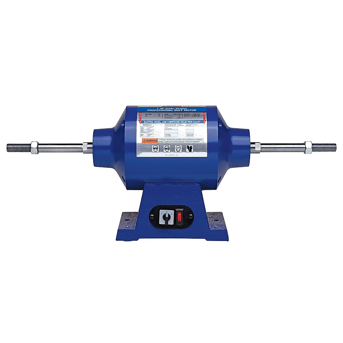 Eastwood 1 HP Buff Motor Dual Speed 1720/3400rpm Buffing and Polishing Metal