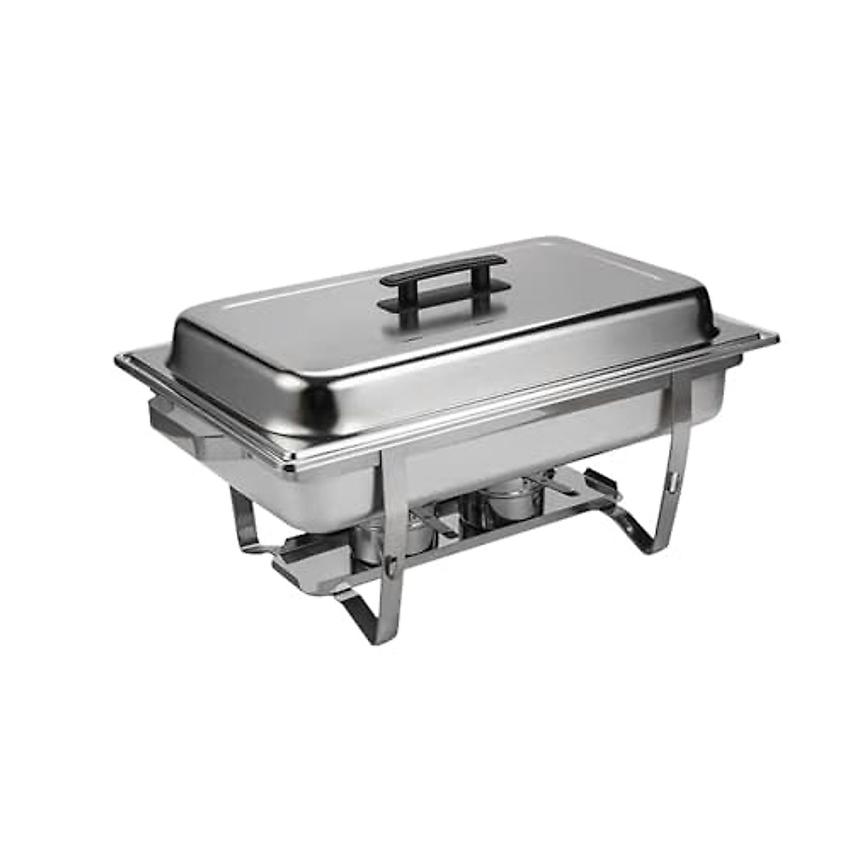 6 Pack Full Size Stainless Steel Chafing Dishes Buffet Set,9 QT Rectangular Catering Chafer Warmer with Food Tray Lid and Fuel Holder for Buffet Banquet Party Catering,Sliver