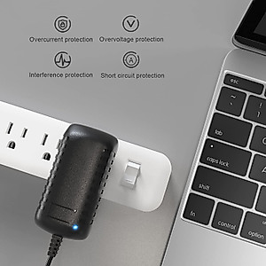 TMEZON 12 Volt 2A Power Adapter Supply AC to DC 2.1mm X 5.5mm Plug 12v 2 Amp Wall Plug Extra Long 8 Foot Cord LED Strip Module Light