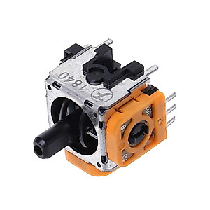 jackyee 3D Analog Joystick Rocker Sticker Wireless Controller Thumbstick Module Game Replacement Yellow Repair Parts for 4 Pro Joystick Yellow+Black