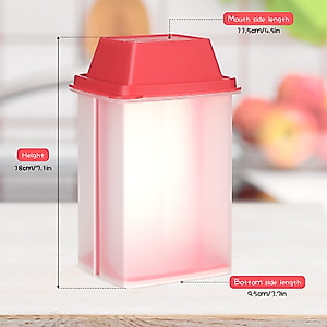 CHENGU 6 Pack Pickle Container with Strainer Jalapeno Storage Container Plastic Pickle Jar Containers Large Pickle Keeper Pickled Food Container for Home Kitchen Supplies (Red, Green, Blue)