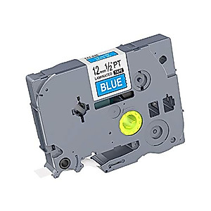 IDIK 1PK White on Blue Standard Laminated Label Tape Compatible for Brother P-Touch TZe-535 TZ535 TZe535(12mm x 8m)