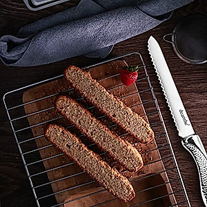 dearithe Kitchen Knife Set 3 Piece, High Carbon Stainless Steel Professional Chef Knife Set, Sharp Knife with sheath, Knives Set for Kitchen