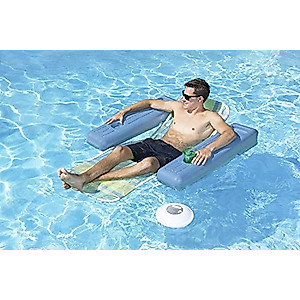 Poolmaster 54504 Portable Floating Waterproof Multi-Light Speaker with Call Functionality for Swimming Pool Party, Patio, Outdoor, Backyard, Multicolor