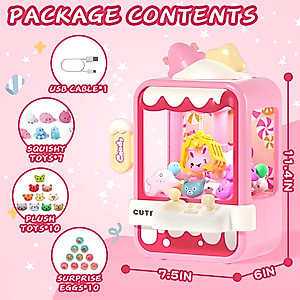 Skirfy Mini Claw Machines for Kids, Candy Dispenser Vending Machine Toys for Girls, Christmas Games Trendy Cool Stuff with Unicorns Toy, Arcade Games Machines Family Day Birthday Gifts for Kids