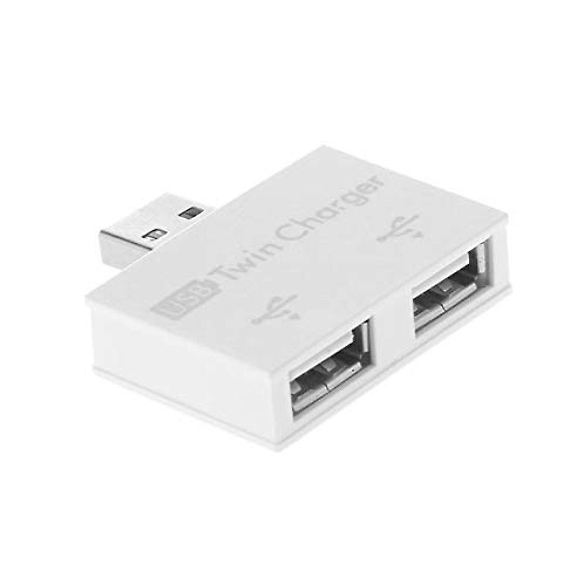 Lysee Data Cables - USB 2.0 2 Port USB Hub Splitter Adapter for Notebook Tablet Computer PC Peripherals Super Speed USB Hub - (Color: White)