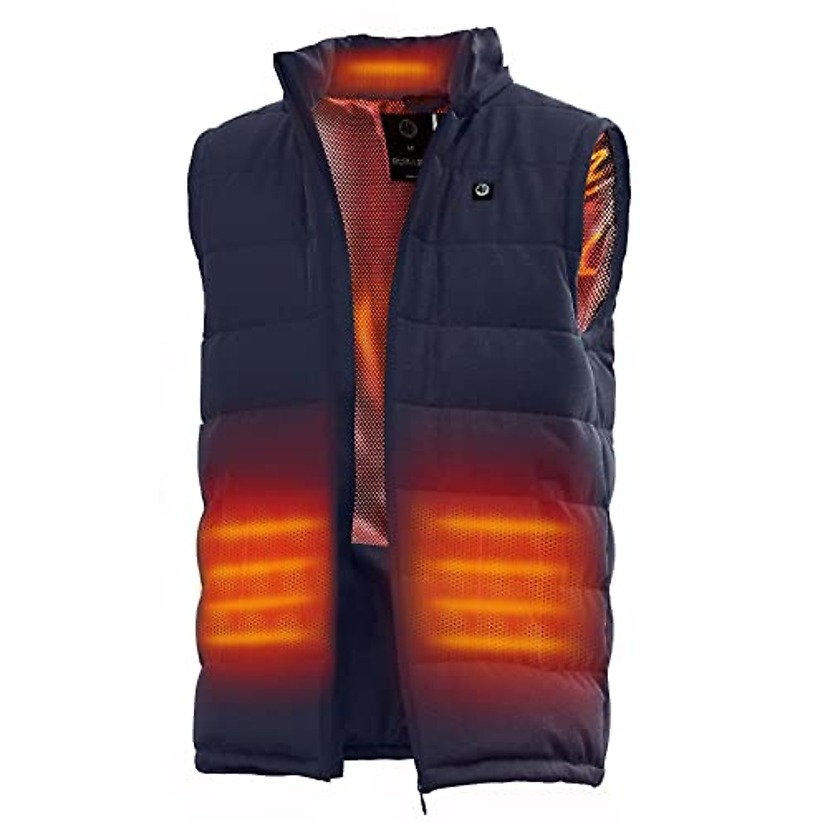Sailwind Men's Lightweight Heated Vest Smart Electric Rechargeable Jacket With Removable Hood (Battery Included) US Large Navy Blue