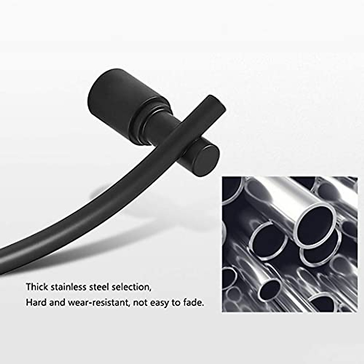 SilteD Towel Holder 10 Inches Hand Towel Holder Bathroom Towel Bar Towel Rack Towel Hanger Stainless Steel Wall Mount Bathroom Accessories Towel Rack/Black