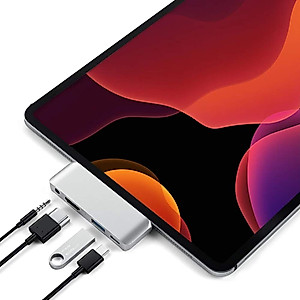 MMOBIEL USB C Hub 4 in 1 Compatible with MacBook Pro /Air 2019 2018 2017 2016 13“15“ Dual Type C Adapter with Thunderbolt 3, 60W Power Delivery, 4K HDMI, 1xUSB 3.0 1x 3.5mm Audio Aluminium