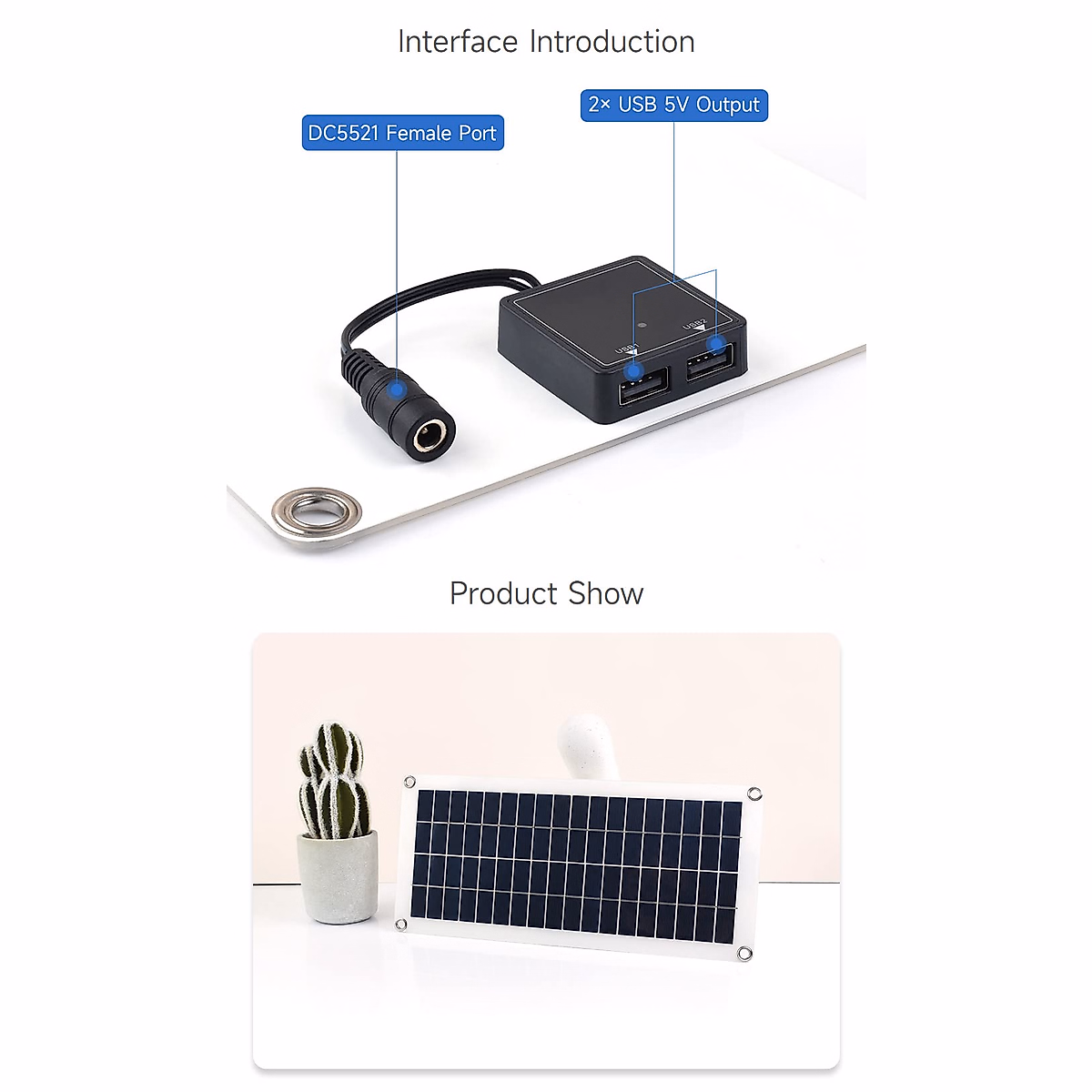 Waveshare Semi-Flexible Polycrystalline Silicon Solar Panel (18V 10W), Supports 5V Regulated Output