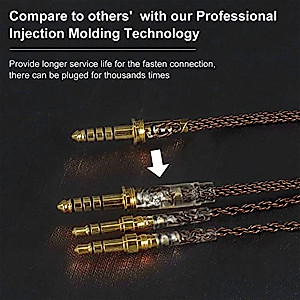 okcsc MMCX Cable Replacement Upgrade Cable for Shure SE215 SE315 SE425 SE535 SE535LTD SE846 AONIC3 AONIC4,8 Core OFC Audio Cable MMCX Connector Cable for Stock 4 Feet Length with 3.5mm Plug