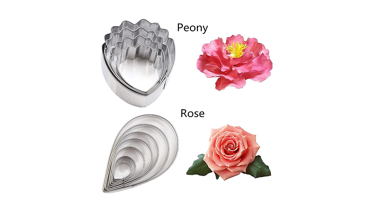 Stainless Steel 7-Piece Flower Cutter Set for Cake Decor