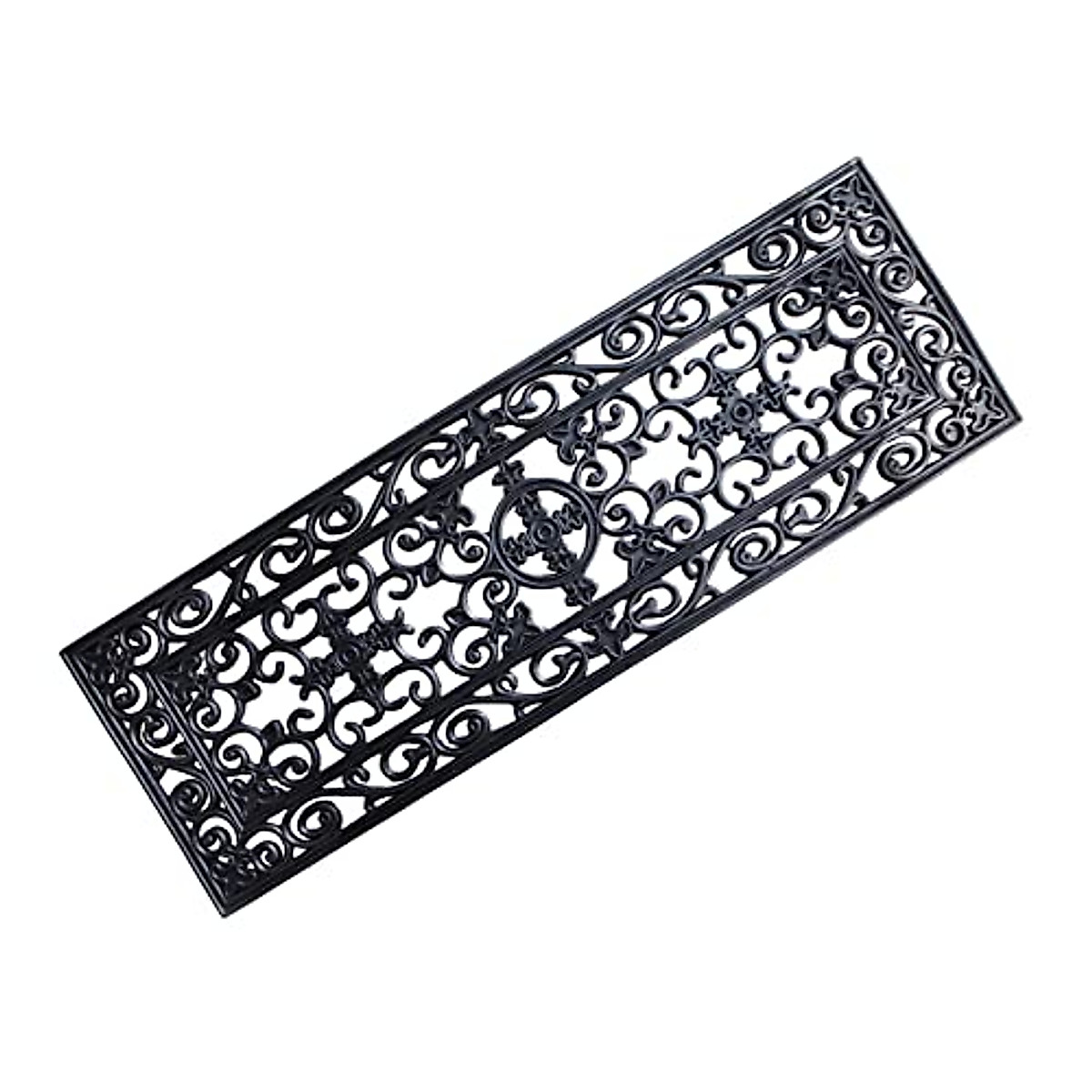 IRONGATE - Stair Treads Stair Case Step Mats - 6 Pack - Rubber - Rugged Sturdy Heavy Duty Commercial Grade - Non Slip Outdoor Indoor Skid Resistant - Floor Tile Drain Pool Balcony Yard - 10x30