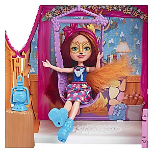 Mattel Enchantimals Cottage Doll House Playset with Felicity Fox Small Doll (6-inch), Animal Figure & 10+ Accessories Including Furniture