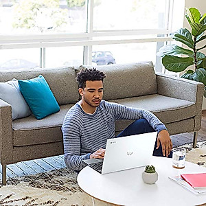 HP Chromebook 15.6" Full HD 1920 x 1080 Touchscreen Intel Core i3-8130U Intel UHD Graphics 620 4GB SDRAM 128GB eMMC Audio by B&O Ceramic White/Cloud Blue Backlit Keyboard Chrome OS (Renewed)