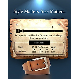 Genuine Leather Dress Belt For Men - Mens Belts For Suits, Jeans, Uniform With Single Prong Buckle - Designed in the USA - Gifts For Men