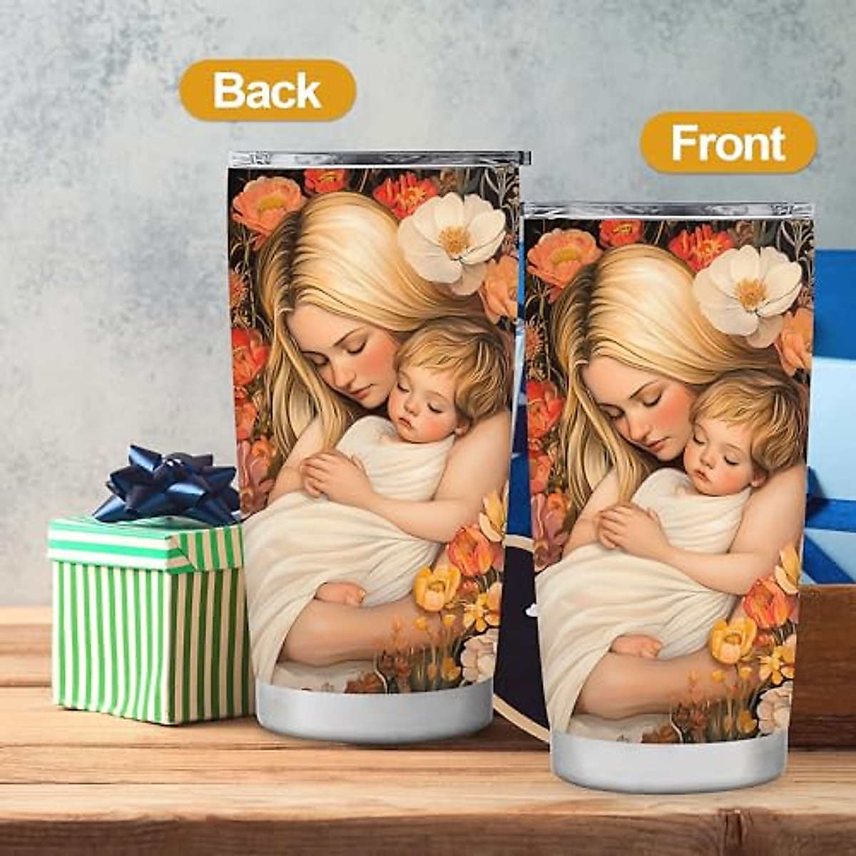 FOCIUZTA Cartoon Tennis Ball Pattern 20oz Tumbler with Lid, Travel Coffee Cup, Ideal for Easter, Gaming Enthusiast, Mother Day, and Birthday Gifts