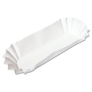 Hoffmaster Fluted Hot Dog Trays HFM610740 3000/pk, White