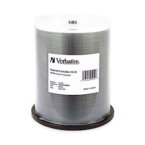 Cd-R 80min 700mb 52x Thermal Hub White Printable 100pk Spindle