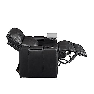 Pulaski Larson Theatre Recliner, 38.0" L X 39.5" W X 43.0" H, Black