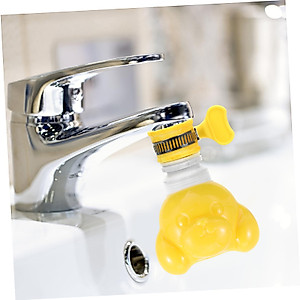 Gogogmee 2pcs Rotatable Faucet Extenders Sink Nozzle for Basin Gel Nail Polish Over Toilet Storage Sink Faucet Extension Anti-splash Faucet Extenders Child Pvc Faucet Head Cartoon