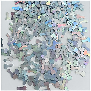 Bachelorette Confetti Naughty, Bachelorette Party Decorations Naughty Confetti, 3000Pcs Glitter Confetti Table Decoration Confetti for Valentine's Day Wedding Engagement Supplies(silver_02)