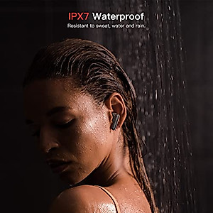 TELSOR Wireless Earbuds for iPhone, Bluetooth Headphones Touch Control Stereo Sound Bluetooth Earbuds with Noise Cancelling Mic for Calls, 30H Playtime, IPX7 Waterproof Earbuds for Android, Black