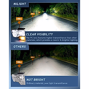 Nilight Headlight Assembly 2009 2010 2011 2012 2013 2014 F150 Chrome Housing Clear Corner Clear Lens Headlamp Replacement Driver and Passenger Side 2 Pack