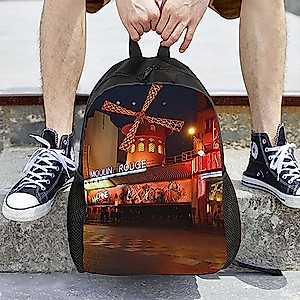 VACSAX Laptop Backpack for Men Women Sport Rucksack moulin rouge print Casual Daypack