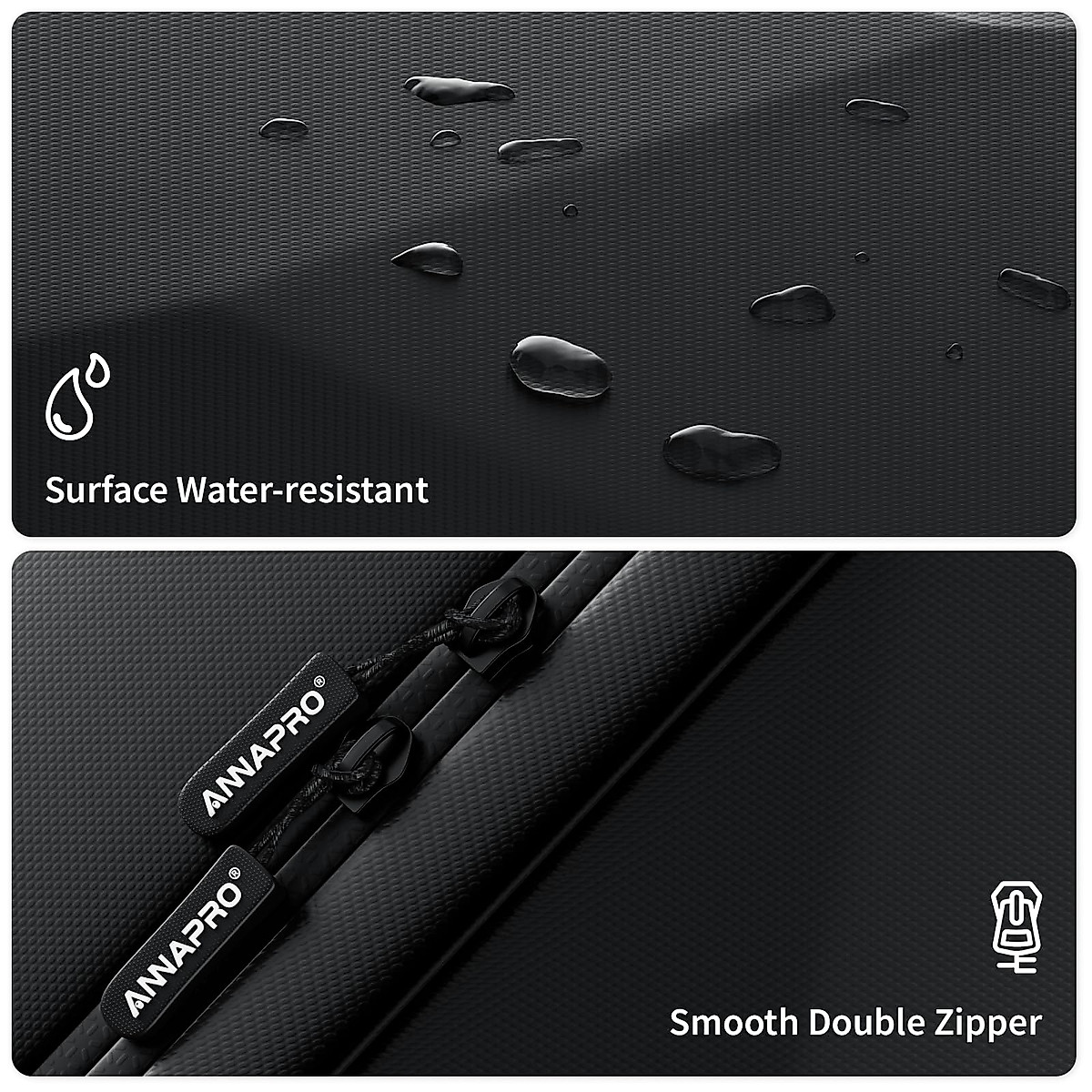 annapro Carrying Case for Meta Quest 3/Quest 2/Vision Pro/Pico 4, Hard Travel Case Compatible with Kiwi Design/BOBOVR Elite Battery Strap and Controllers Accessories, Crossbody Shoulder Backpack