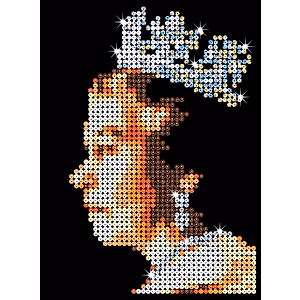 Sequin Art Queen Elizabeth II Special Memorial Edition, Sparkling Arts & Crafts Kit; Creative Crafts for Adults & Kids