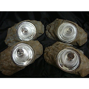 Solar Rock Light 3 Led Spotlight for Home and Garden Set of 4