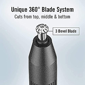 OZELS Ear and Nose Hair Trimmer for Men, Cordless Lithium-Powered Trimmer with -Bevel Blade