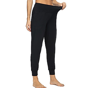 Kcutteyg Womens Joggers with Pockets High Waisted - Soft Lightweight Athletic Workout Pants for Running Gym Fitness Yoga and Casual (Black9, Medium)