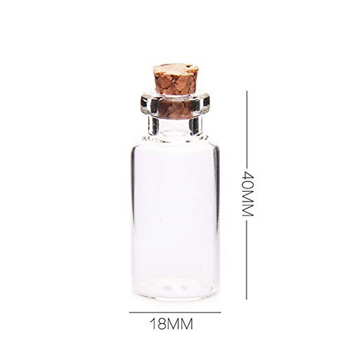 HeiHy UUYYEO 5ML Empty Clear Glass Bottles Jars with Corks Miniature Glass Bottle Wedding Favors 12 Pcs