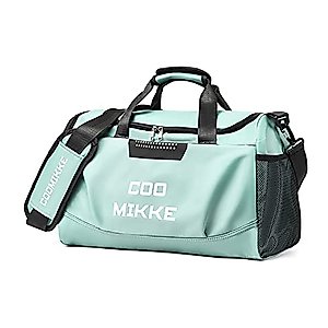 Gym Duffle Bag Waterproof Sports Duffel Shoulder Travel Weekender Bag for Men Women Overnight Bag with Shoes Compartment & Wet Pocket (Green)
