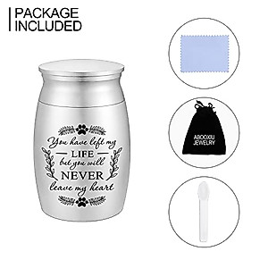 Small Urns for Dog Ashes 3 Inches Mini Pet Urn Aluminum Mini Keepsake Urn for Ashes Small Cremation Urn Ashes Holder for Dog Cat Ashes