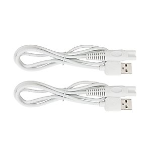Charger Cord Replacement for Finishing Touch Flawless Legs Shaver Women Electric Trimmer - 5V USB Power Cable (2-Pack) (NOT for Flawless body razor and Flawless Nu razor)