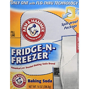 Arm & Hammer Baking Soda, Fridge-N-Freezer Pack, Odor Absorber, 14oz (Pack of 3)