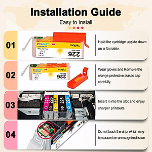 Miss Deer Compatible Ink cartridges 225 and 226 Replacement for Canon PGI-225 CLI-226 for MG6220 MG6120 MG5320 MG5220 MX882 MX892 (5 Large Black, 4 Small Black, 4 Cyan, 4 Magenta, 4 Yellow) 21-Pack